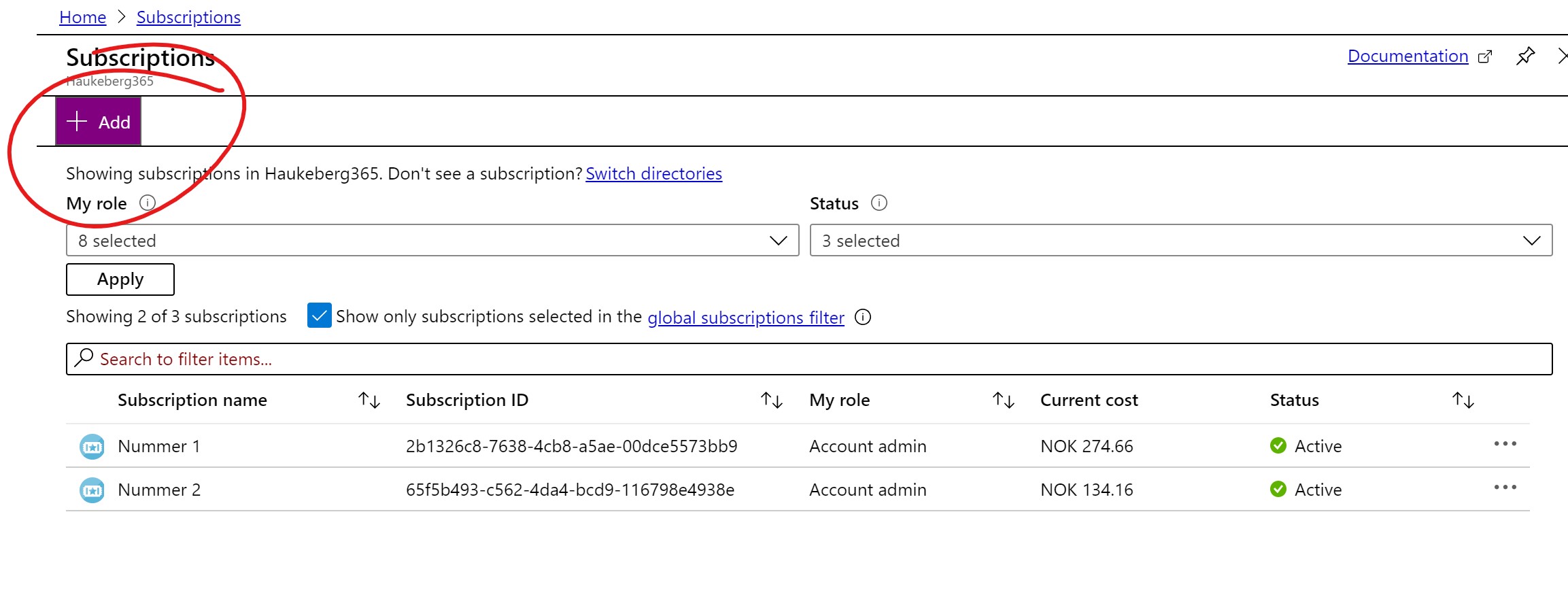 Switch Directory/Tenant for Azure subscription – Håvard Siegel Haukeberg